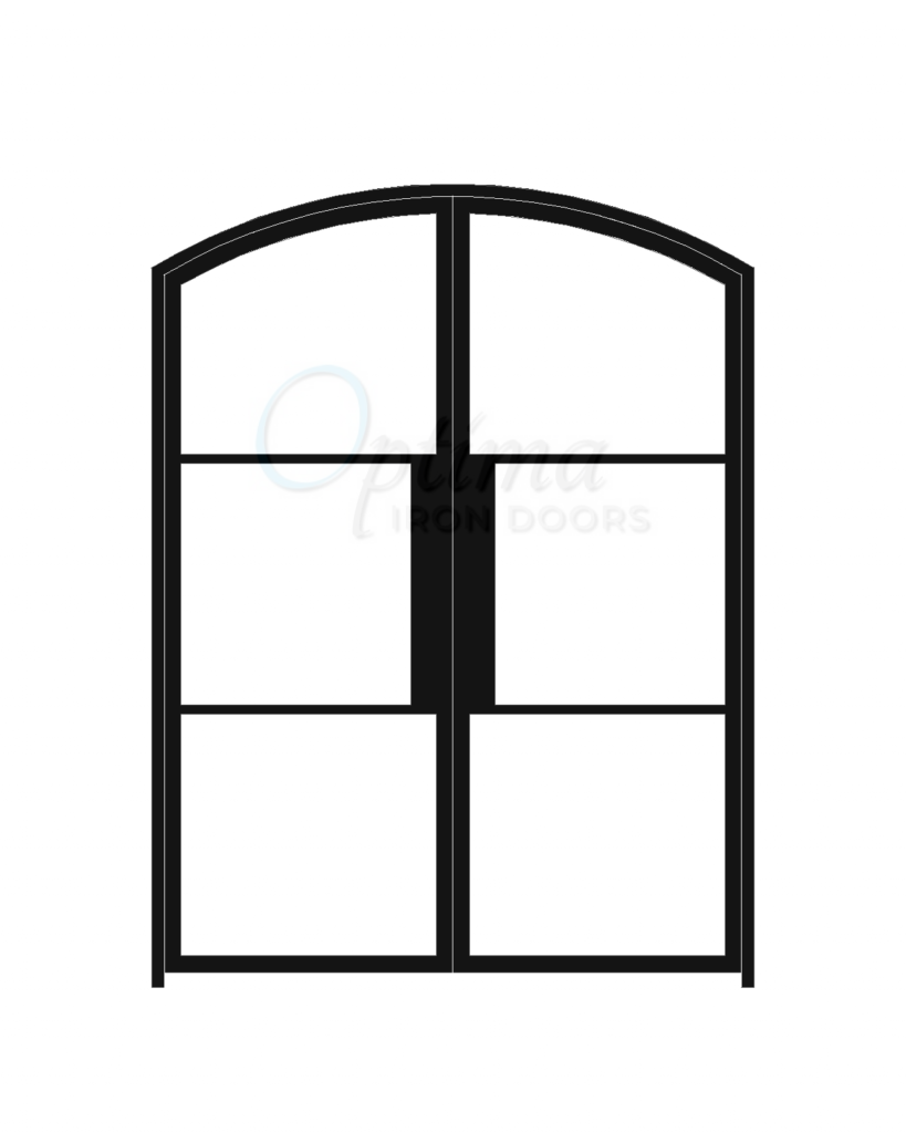 OID-6080-NP4LT - Modern Iron Doors with Glass Options