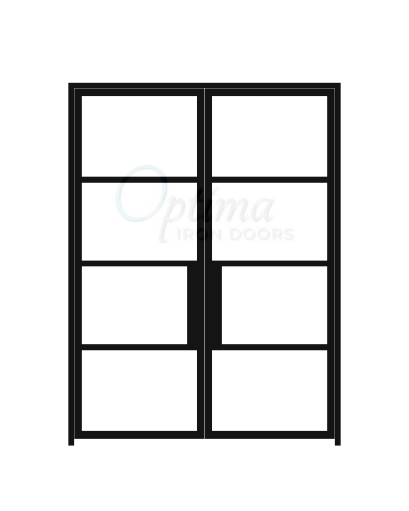 OID-6080-NP4LT - Modern Iron Doors with Glass Options